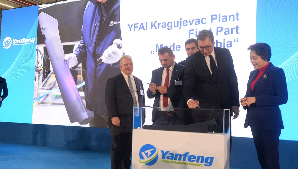President Vučić attends the ceremonial opening of the factory Yanfeng ...