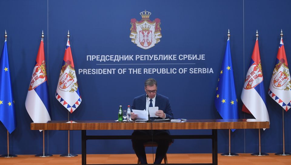 Обраћање председника Вучића након састанка са представницима Срба са ...